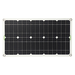 100W 12V Solar Panel Kit Battery Charger, Portable Flexible 100W Monocrystalline Solar Panel with Cigarette Lighter Plug, 12 Volt Off Grid System for Car Boat Automotive RV Trucks