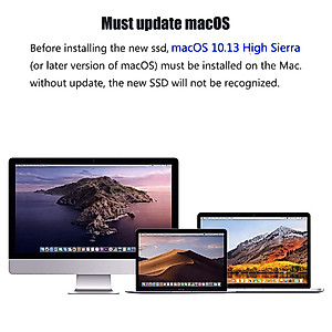 FLEANE MZ13C 256GB SSD Replacement for MacBook Pro A1398 A1502 (Late 2013-2015), MacBook Air A1465 A1466 (Mid 2013-2017), iMac (Late 2013-2017)