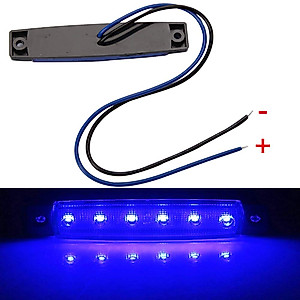 HONG 111 Marine Boat Lights, Utility Led Interior Lights for Boat Deck Courtesy Cockpit Decoration Light, 12V Waterproof Boat Navigation Lights for Bow and Stern, Kayak Lights (10 Pack) (Blue)