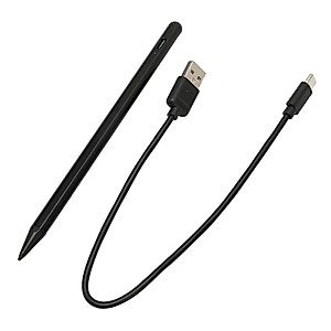 Stylus Pen Tilt Angle Sensor Glossy Writing High Accuracy Magnetism Tablet Stylus Palm Rejection with LED Display for Students for Pro 11 Inch (Black)