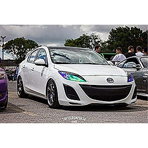 DIYAH 12 X 48 inches Self Adhesive Shiny Chameleon Headlights Tail Lights Fog Lights Films,Film Sheet Sticker,Tint Vinyl Film with Knife and Hand Tool (Clear)