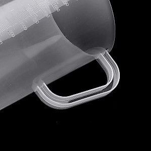 YiZYiF Kitchen Measuring Cup Plastic Graduated Pitcher Jug with Pour Spout and Lid for Cold Water Milk Tea Iced Juice Beer Without Lid 2000ml