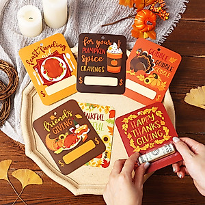 Thanksgiving Money Cards for Cash Gift Holders Fall Gift Ideas Paper Thank You Money Card Holder with Blister Box Double-Sided Tape for Gift Cards and Cash Not Including Money - Set of 6