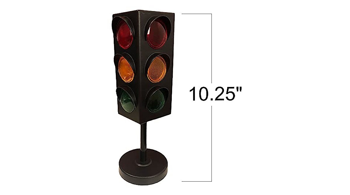 Traffic Light Table Lamp for Kids - Color Changing Nightlight