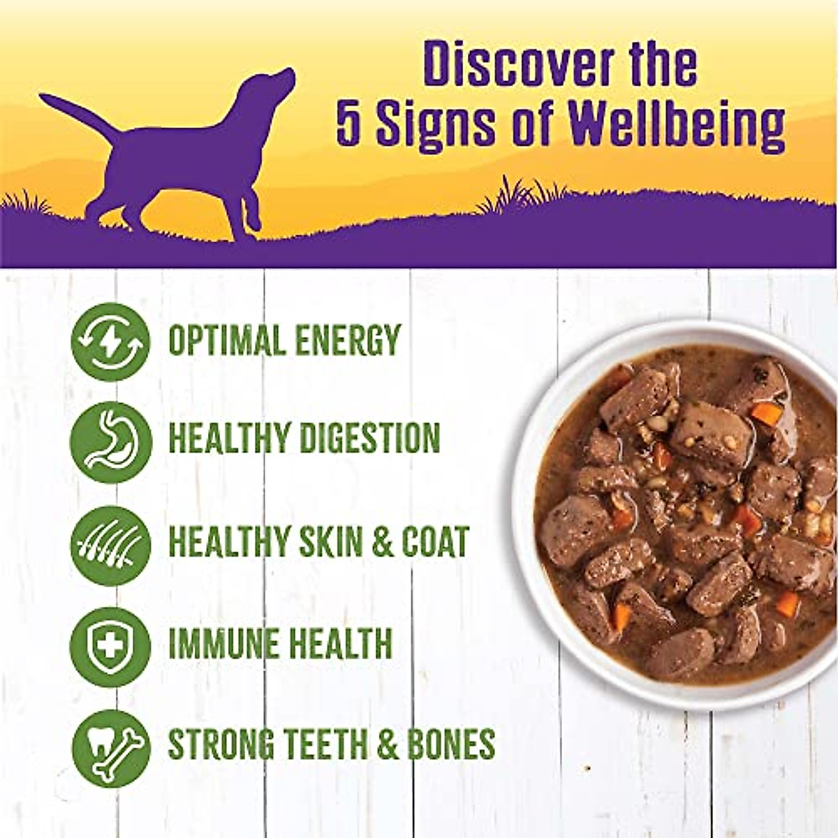 Wellness Thick & Chunky Natural Canned Dog Food, Lamb & Beef Stew, 12.5-Ounce Can (Pack of 12)