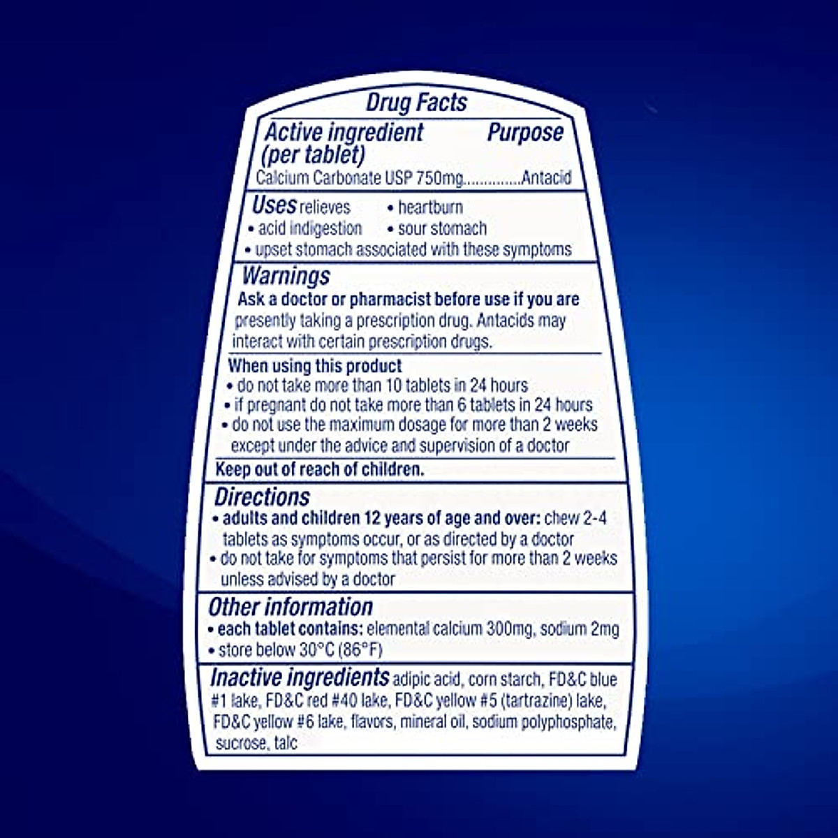 TUMS Extra Strength Antacid Tablets for Chewable Heartburn Relief and Acid Indigestion Relief, Assorted Fruit Flavors - 96 Count