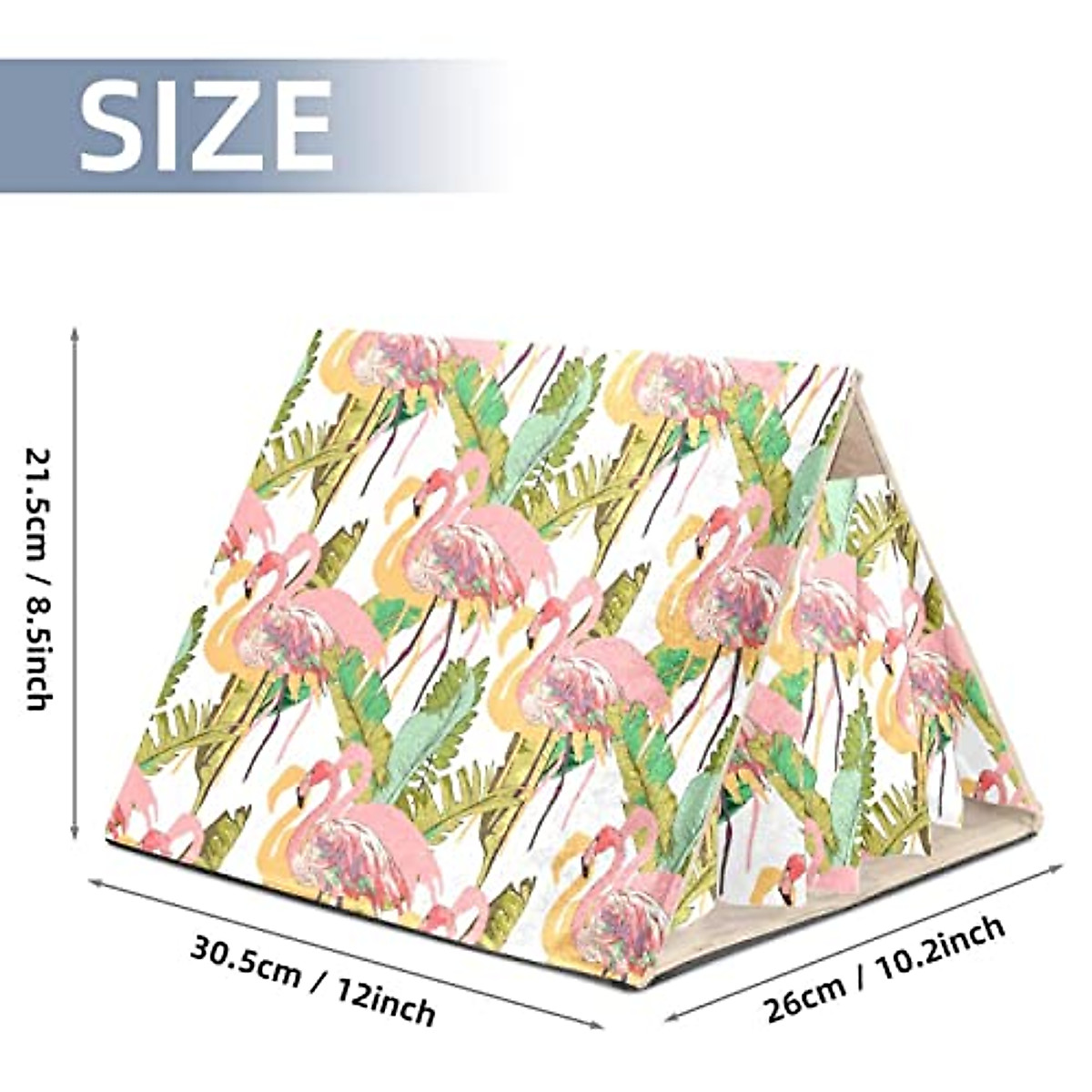 enheng Small Pet Hideout Flamingos Hamster House Guinea Pig Playhouse for Dwarf Rabbits Hedgehogs Chinchillas