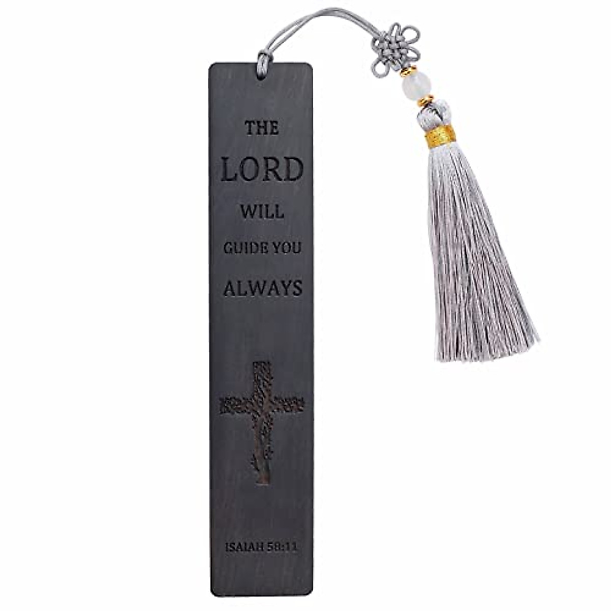 Bible Verses Bookmarks, Inspirational Christian Gifts for Men Women, Religious Gifts for Book Lover (The Lord Will Guide You Always - Black)