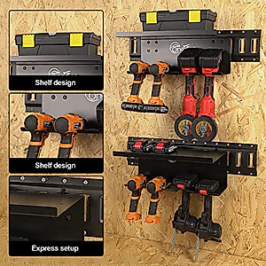 2Pack E-Track Power Tool Organizer|E Track Power Tool Holder Hanger for Trailer Accessories-E-Track Drill Holder Wall Mount|E Track Accessories for Enclosed Trailer-Utility Storage Rack in Garages