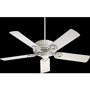 Quorum International 52" 5-Blade Empress Ceiling Fan - Studio White - 35525-8