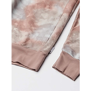 AG Adriano Goldschmied Men's Curry Pullover Hoodie, Abstract Tiedye Rocky Mauve, S