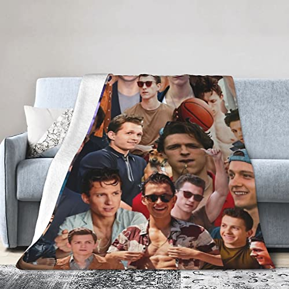 Tom Holland Collage Throw Blankets Warm Flannel Ultra-Soft Micro Fleece Blanket ,for Bedding,Couch,Sofa,Bed