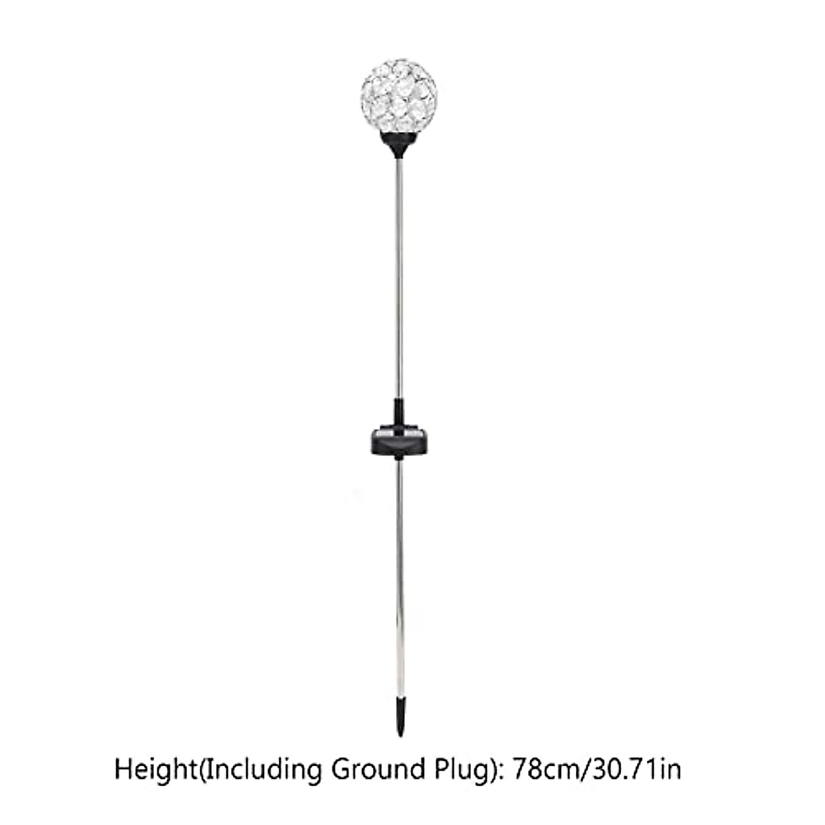 Solar Garden Lights, Ground Plug IP65 Waterproof 78cm/30.71in Height Automatic Lighting Romantic Outdoor Decorative Lights for Homes Porches Fences Terraces