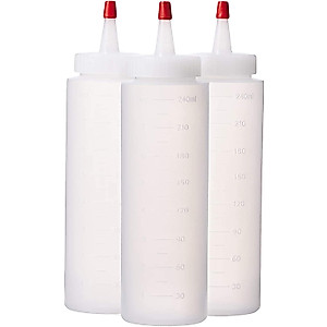 Great Credentials© Squeeze Bottles Clear Set of 3, 8-oz (8 OZ.)