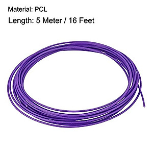 uxcell 3D Pen Filament Refills,16Ft,1.75mm PCL Filament Refills,Dimensional Accuracy +/- 0.02mm,for 3D Printer,Purple