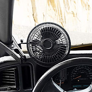 Motor Trend Cooling Car Fan PowerChill Fan Refreshing High Velocity Oscillating Durable with 12V Power – Universal Fit for Car Auto Sedan Truck SUV Van