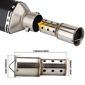 Smotrcc universal DB killer 51mm exhasust pipe silencer 2" motorcycle exhaust muffler silencer exhaust baffle Noise Eliminator (Style 1)