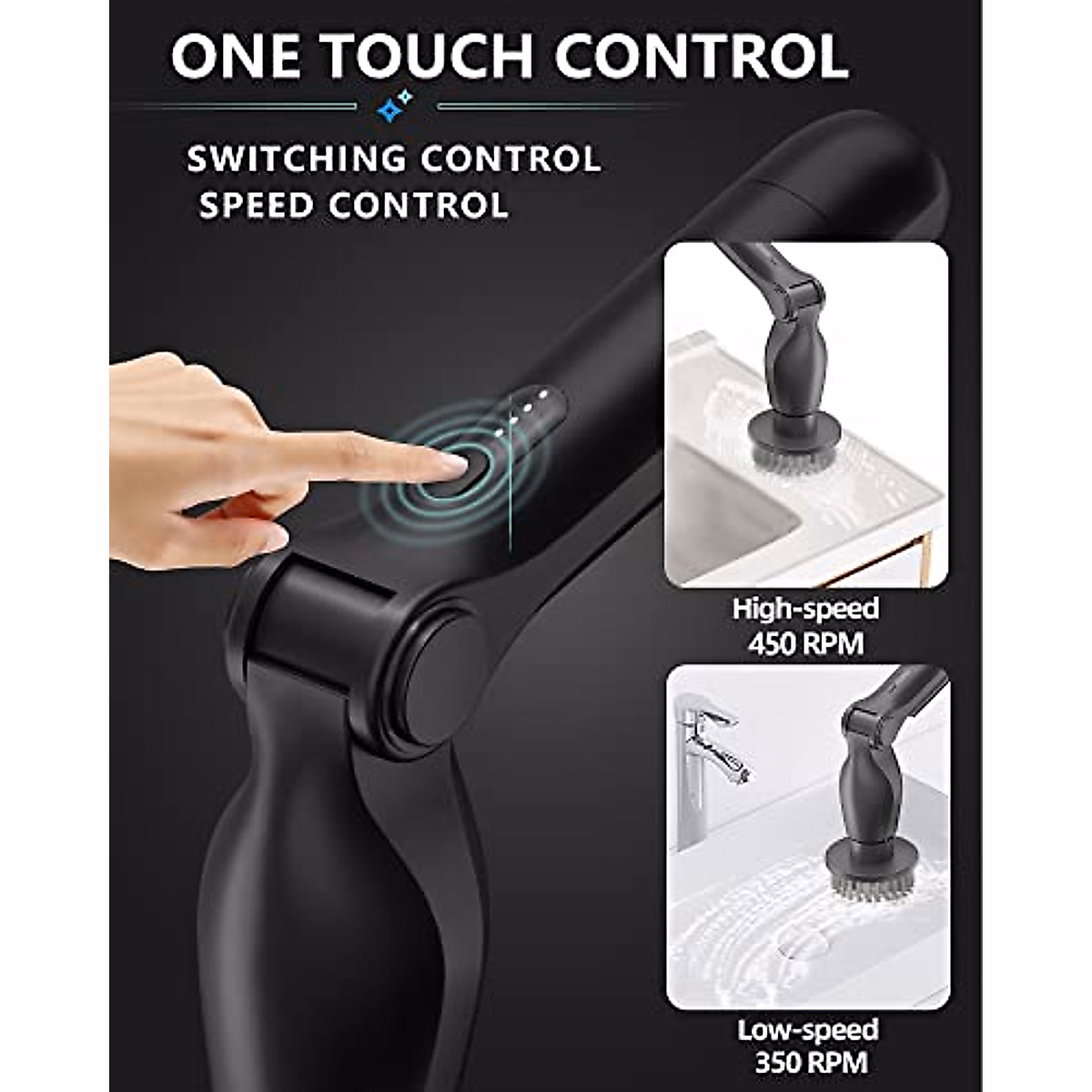 Cordless Electric Spin Scrubber,Electric Shower Cleaning Brush as Household Gifts,Telescoping Long Handled Shower Scrubber,Electric Power Scrubber for Cleaning Bathroom,Bathtub,Floor,Grout,Tile