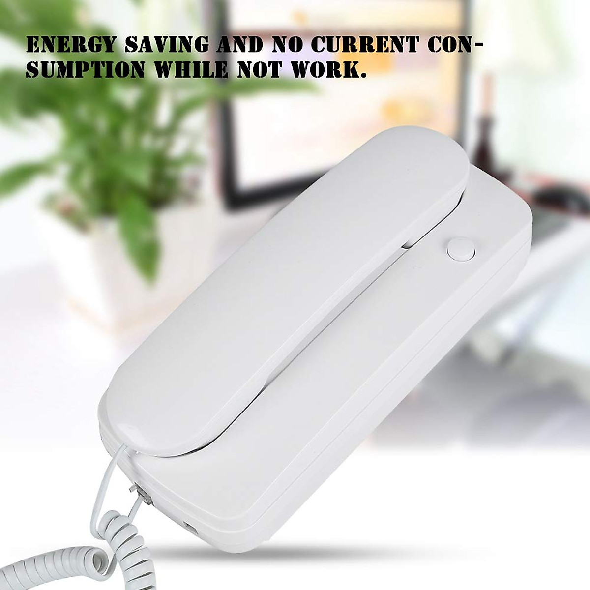 Maxmartt 2 Pcs Wired Intercom Phone AC DC Two Way Intercom Doorphone Home Room Intercome Phone Indoor Telephone Audio Non-Visual Interphone for Villa Home Office