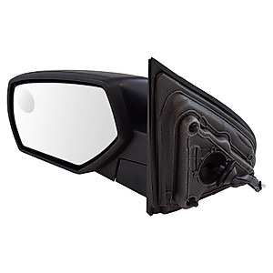 TRQ Mirror Power Heated Textured Black Driver Side Left LH for Chevy GMC Pickup Truck