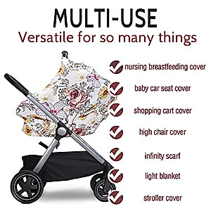 Floral Crib Sheet Car Seat Cover Pillow Covers