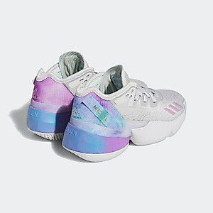 adidas D.O.N. Issue 4 Basketball Shoe, Dash Grey/Bliss Lilac/Grey, 6 US Unisex Big Kid