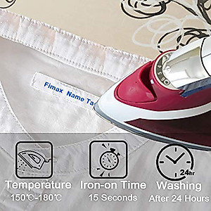 Fimax Compatible Fabric Iron-on Clothing Label Replacement for Brother P Touch Fabric Tape TZe-FA3 TZeFA3 Tape 12mm 0.47'' for PT-D210 PT-D400 PT-H100 PT-D200 PT-D600 Labelmakers (Blue on White,4PK)
