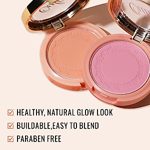 Oulac Purple Blush for Cheeks Blush Makeup| Highly Pigmented Cream Blush| Natural Matte Glow| Shape & Highlight Face| Cruelty-Free Blush with Rose Oil| N20 Believe 4.8g