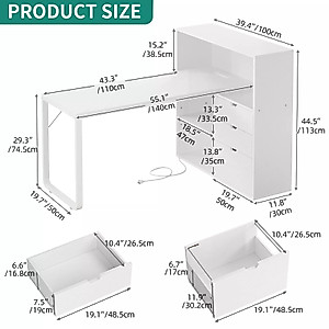 Denominate L-Shaped Gaming Desk with File Drawer & LED Lights Corner Computer Table with Power Outlets Spacious Workstation Sleek Designideal for