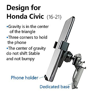 LUNQIN Car Phone Holder for 2016-2021 Honda Civic Auto Accessories Navigation Bracket Interior Decoration Mobile Cell Phone Mount