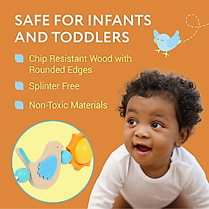 Impresa Wooden Toy Bar for Baby Bjorn Bouncer to Fascinate Your Child - Universal Impresa Toy Arch Intended for BabyBjorn Bouncers - Wooden Toys for Babies for Development of Motor Skills