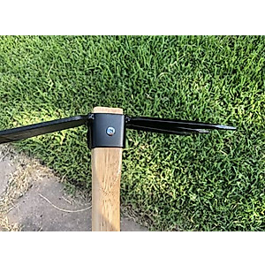Edward Tools Hoe and Cultivator Hand Tiller - Carbon Steel Blade - Heavy Duty for loosening Soil, Weeding and Digging - Rubber Ergo Grip Handle - Rust Proof