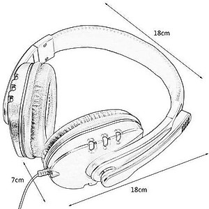 Raxinbang Headset Headphones Microphone Computer Game Headphones in-line Headphones for PS4 Bilateral Headphones Adjustable Anti-Noise Microphone