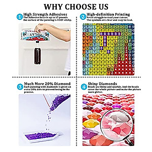 6 Pack Diamond Painting Kits, 5D Diamond Art Kits for Adults Full Drill Diamond Paintings Kit Crafts for Adults Kids Beginners, DIY Beach Diamond Painting Packs Gem Art Home Wall Decor 11.8x15.7inch