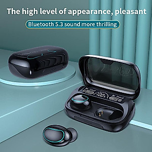 Suomi Wireless Earbuds Bluetooth 2023, G36, Bluetooth 5.3 Built-in Microphone LED Digital Shows Charging Bluetooth Headphone, Touch Control Stereo Cordless Earphones for iPhone/Android