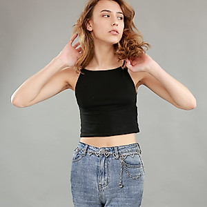 AWAYTR Waist Chains Belts for Women - Rhinestone Gold Silver Chain Belts for Dresses(Silver-Heart)