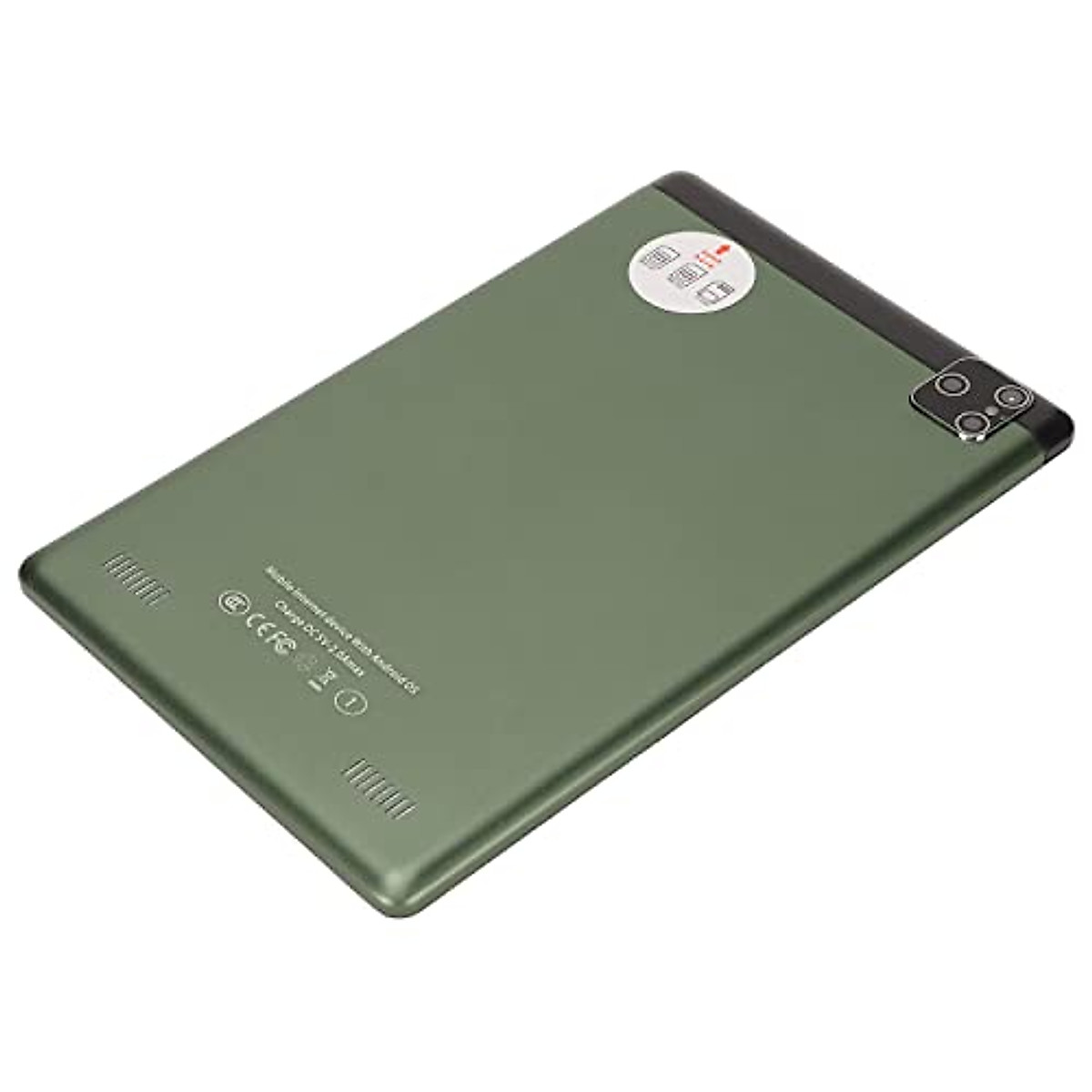 AMONIDA 8 Inch Tablet, Calling 8inch IPS LCD 3 Card Slot Green HD Tablet 100240V for Reading for Android5.1 (US Plug)