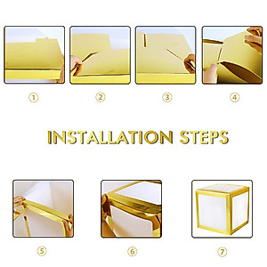 Baby Shower Decorations, DIY Gold Baby Shower Boxes for Boy Girl Baby Shower Decor, Baby Blocks Decorations for Baby Shower, Gender Reveal Party Supplies, 1st Birthday