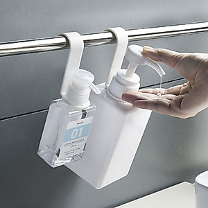 16pcs Shampoo Holder Hooks Bathroom Bottle Holder Shower Gel Bottle Rack Hangers Liquid Soap Shower Holders for Bathroom