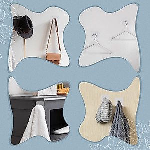 20 Pack Heavy Duty Drill Free Adhesive Hooks for Hanging, No-Trace Sticker Wall Frame Picture Hangers Without Nails, Transparent Stick on Hooks with Waterproof and Oilproof for Kitchen, Bathroom