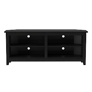 Walker Edison Maxwell Classic 2 Shelf Corner TV Stand for TVs up to 65 Inches, 58 Inch, Black