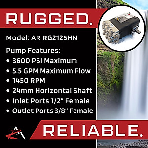 Genuine OEM Annovi Reverberi Horizontal Pump for Pressure Washer for Interpump WS202 Solid Shaft