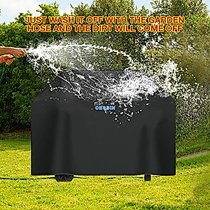Cegsin 58 Inch Grill Cover, Heavy Duty Waterproof BBQ Grill Cover, UV and Fade Resistant Gas Grill Cover, 600D Outdoor Grill Cover Fits Grills of Weber Brinkman Char-Broil, Etc-Black