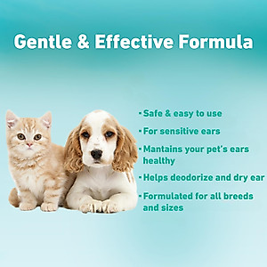 Magic Pet - Dog Ear Cleaner Wipes — 120 Grooming Wipes W/Aloe Vera & Eucalyptus — Gentle 99% Water Pet Ear Wipes for Odor & Wax Removal — Otic Dogs & Cats Ears Cleanser Itch-Free Pet Grooming Supplies