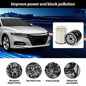 Wisamic 6.7L Cummins Fuel Filter Set Replacement for 2013-2018 Dodge Ram 2500 3500 4500 5500 6.7L Cummins Turbo Diesel Engines, Diesel Fuel Filter Water Separator Set Replace 68197867AA 68157291AA