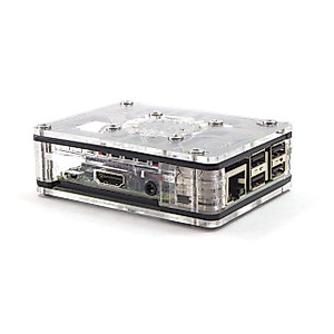 C4Labs Zebra Virtue Fan Case for Raspberry Pi 4B, 3, 2 and B+ (Black Ice)