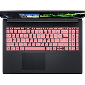 Keyboard Cover Skin for 15.6" Acer Aspire 3 A315-54 A315-55 A315-56 A315-57 A315-58, Acer Aspire 5 Slim 15.6 inch A515-45 A515-56 A515-46 A515-43 A515-54 A515-54G A515-55 A515-55T/55G, Pink