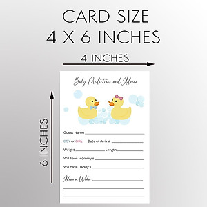 Predictions Cards Gender Reveal Rubber Ducky What The Duck Girl Or Boy Cards Games (24 count)