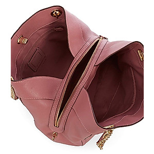 Coach Edie Turnlock Leather Shoulder Bag, Rose