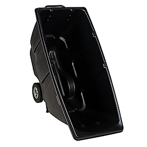 Vestil TDT-50-LD-BLACK Plastic Light Duty Tilt Truck 1/2 Cubic Yard 450 Lb. Capacity Black